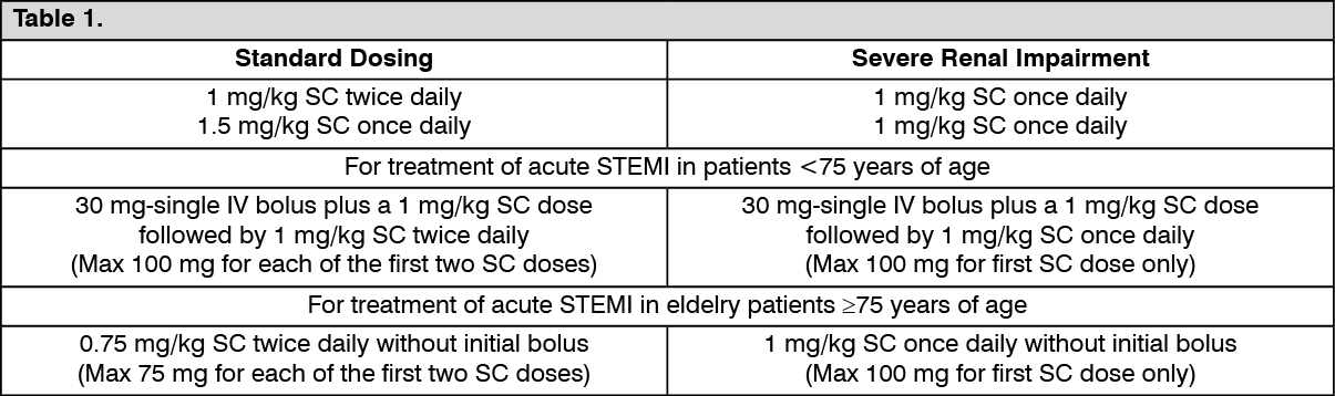 Clexane | Dosage/Direction for Use | MIMS Philippines