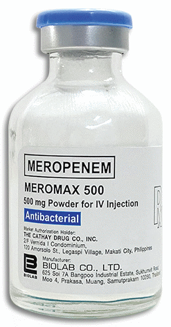 Image of Meromax 500 powd for IV inj 500 mg | MIMS Philippines