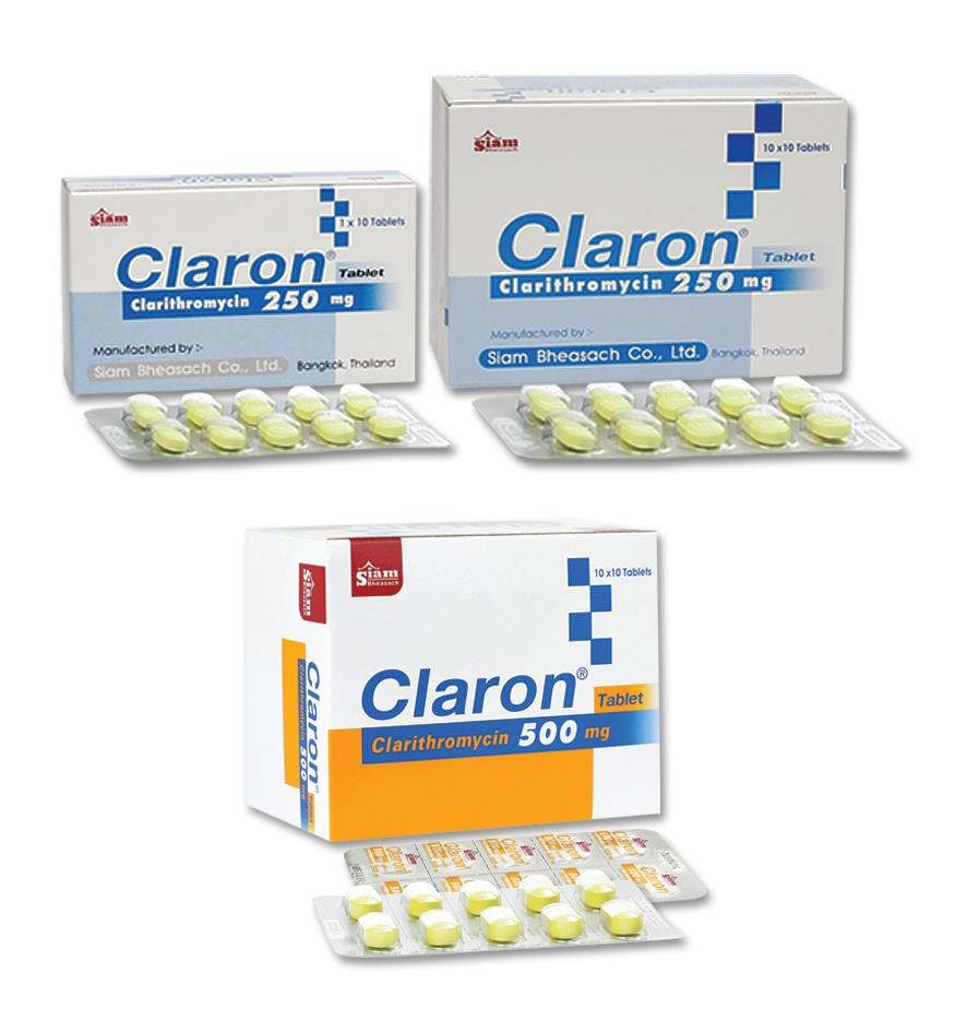 Claron: Side Effects & Dosing | MIMS Thailand
